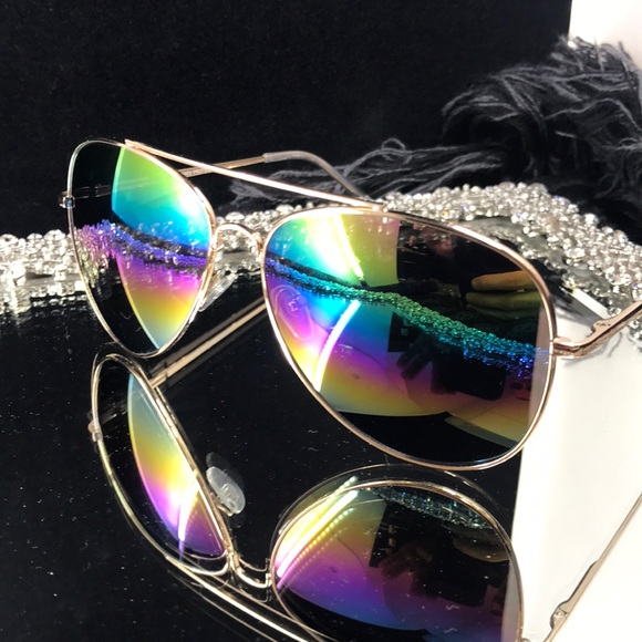 Jenna Jameson | Accessories | Gorgeous Rainbow Lenses On Gold Frame ...